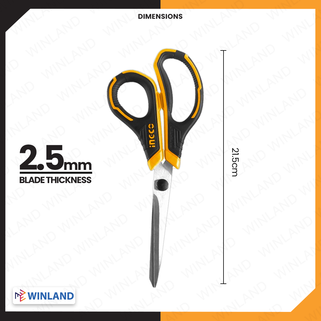 Ingco by Winland Stainless Steel Scissors Heavy Duty 215mm/8.5 ...