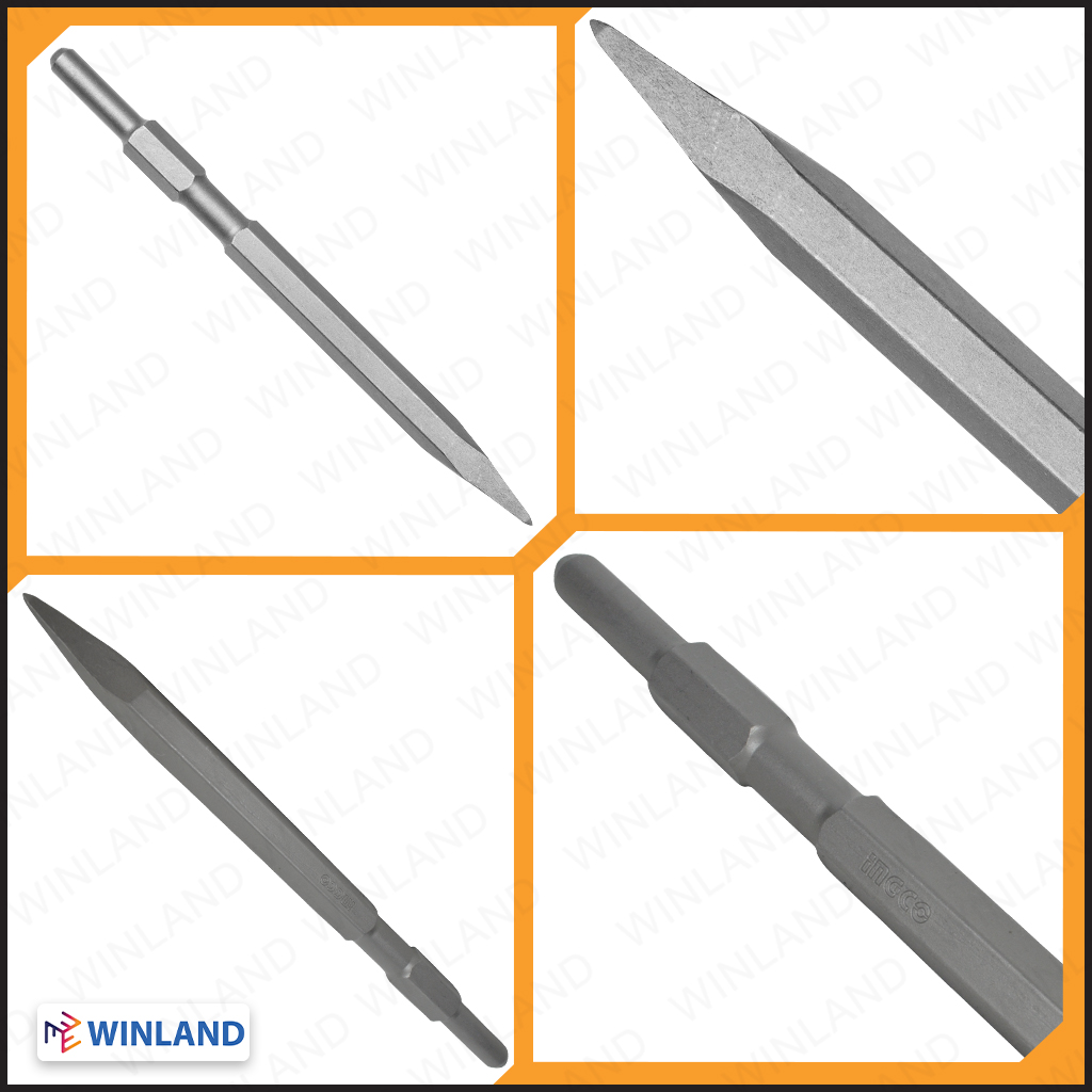 Ingco by Winland SDS Hex Chisel 17x280mm-350mm Pointed - DBC0512801 ...