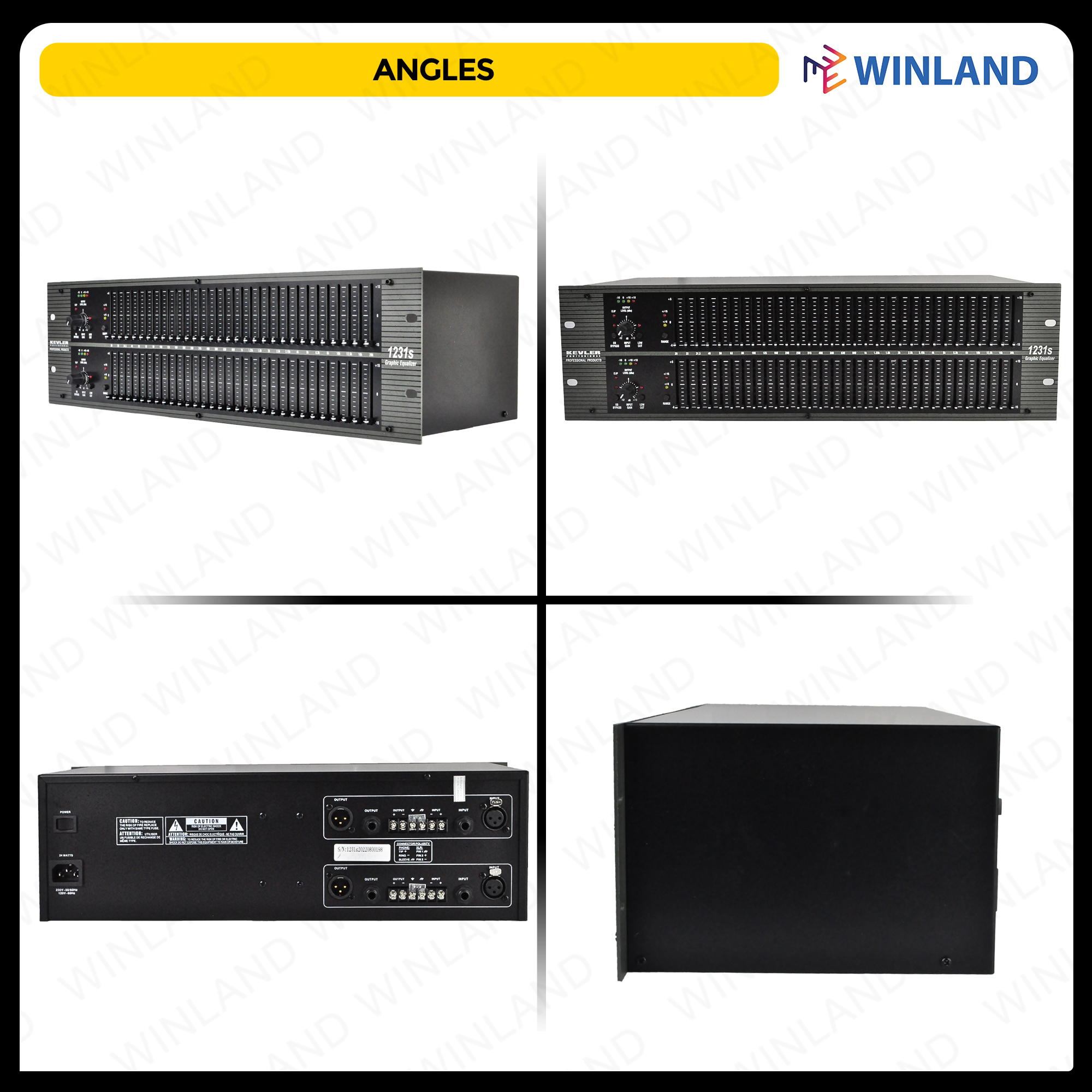 Kevler Professional by Winland 1231s Dual 31 Band Graphic Equalizer 1231 s with Precise 45mm ...