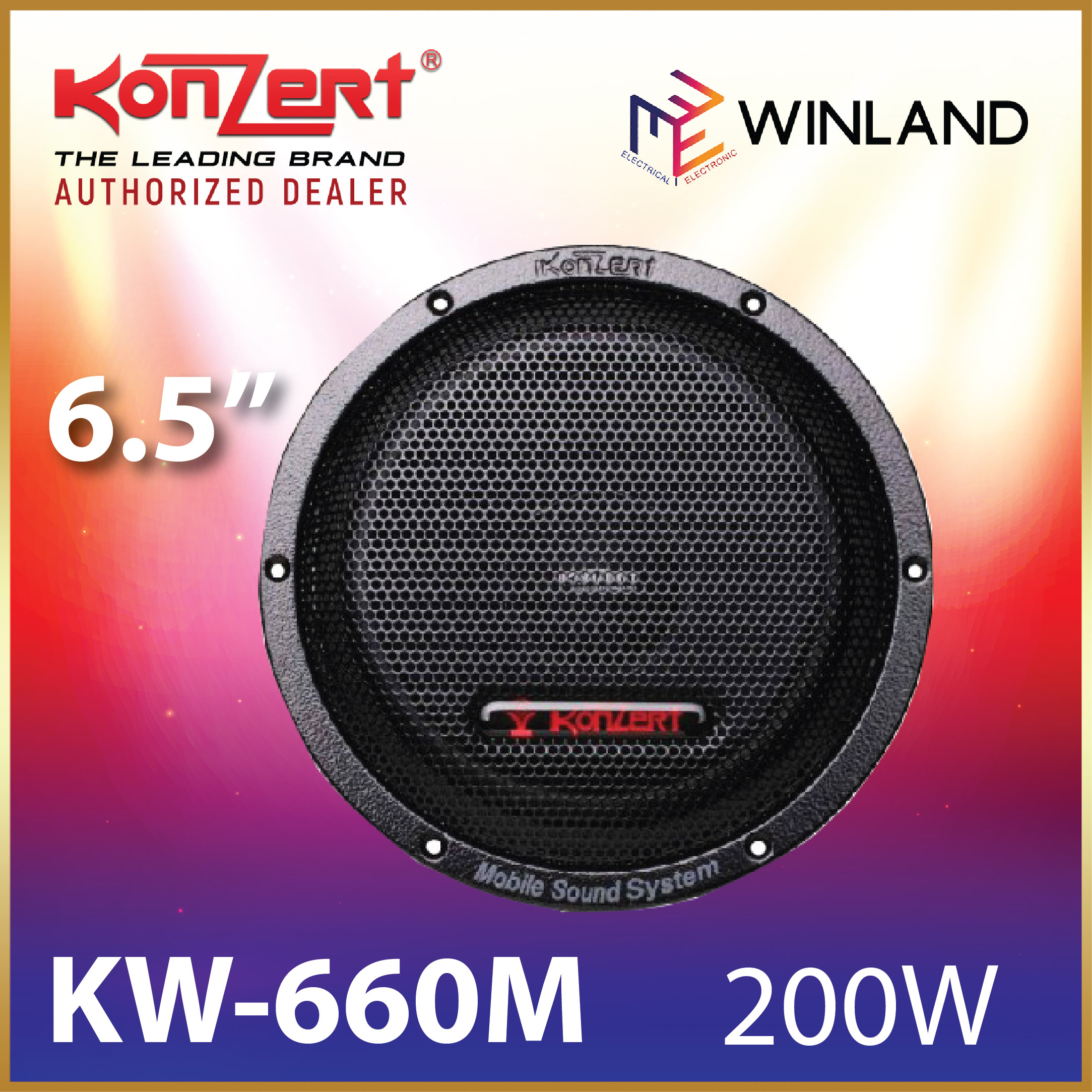 Konzert by Winland 6inch 200 watts Subwoofer Sub woofer Sub-woofer Speaker Audio Sound KW-660M ...