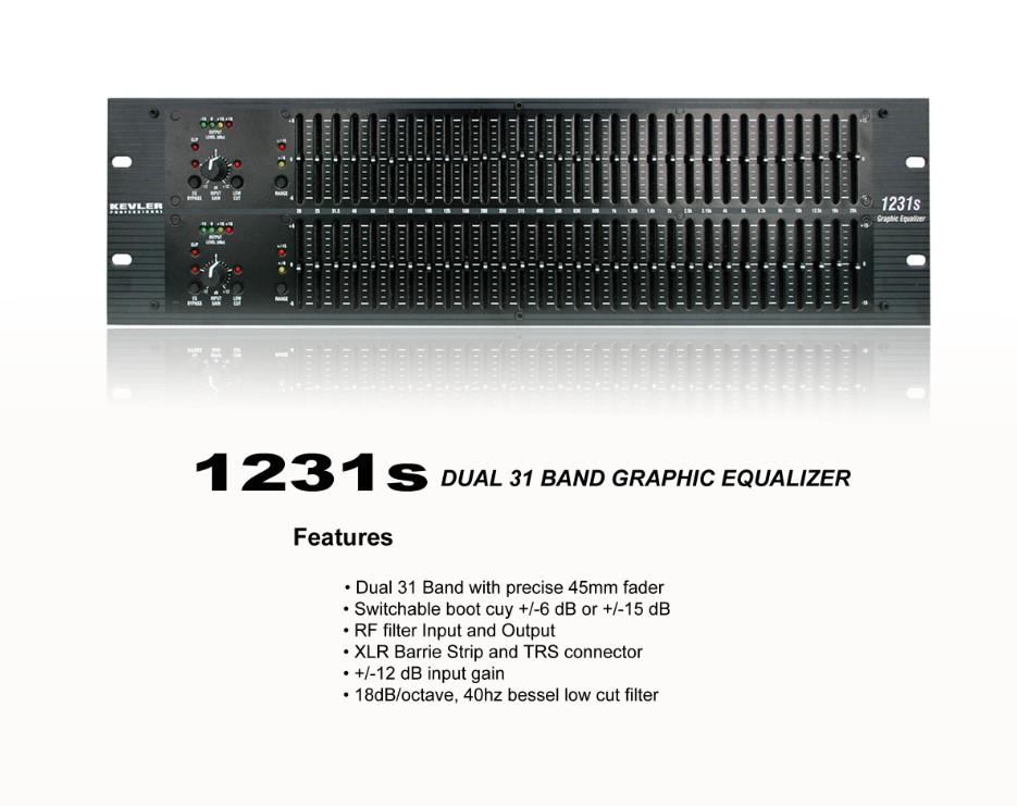 Kevler Professional by Winland 1231s Dual 31 Band Graphic Equalizer 1231 s with Precise 45mm ...
