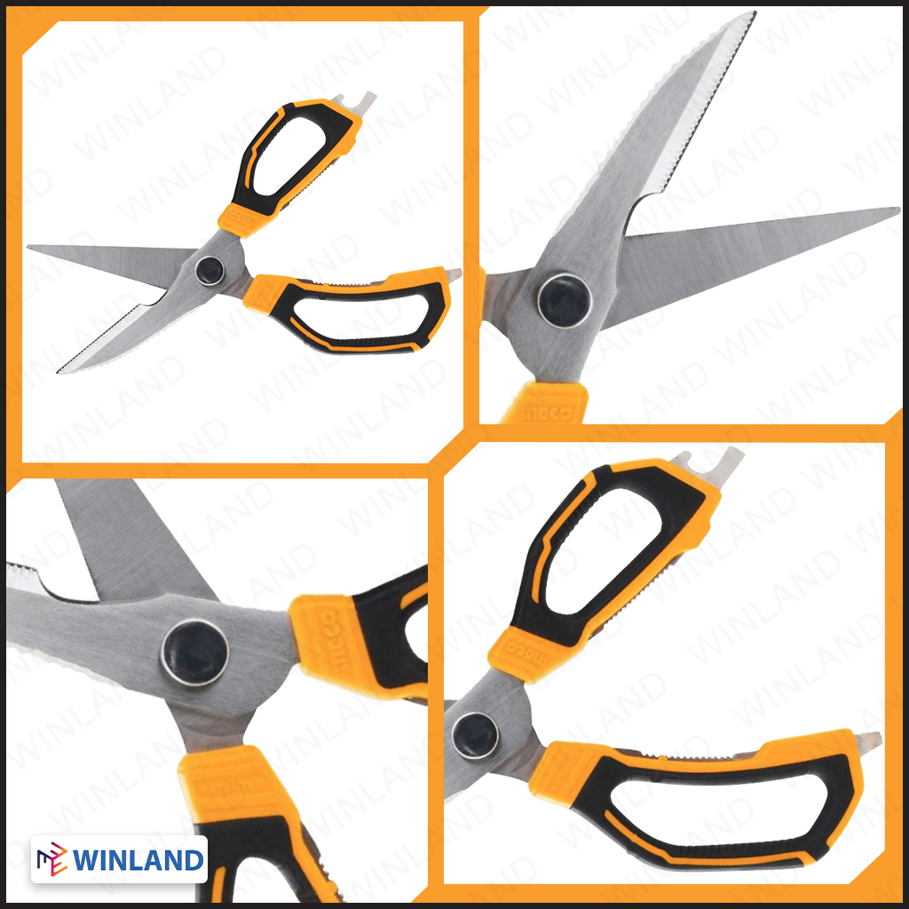 Ingco by Winland 9" Kitchen Scissor (225mm) Multi-Function Kitchen ...