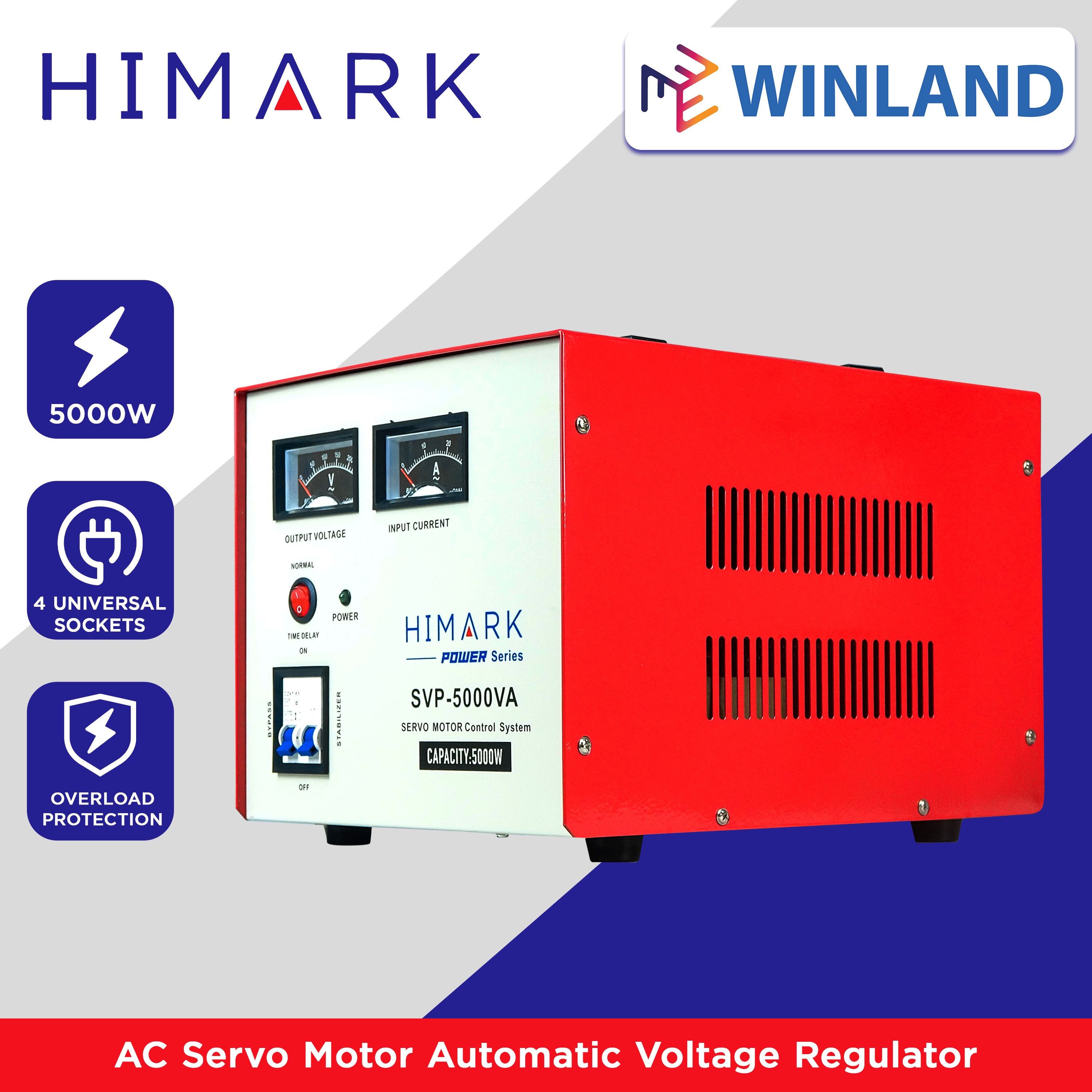Himark by Winland AC Servo Motor Automatic Voltage Regulator 5000w AVR ...