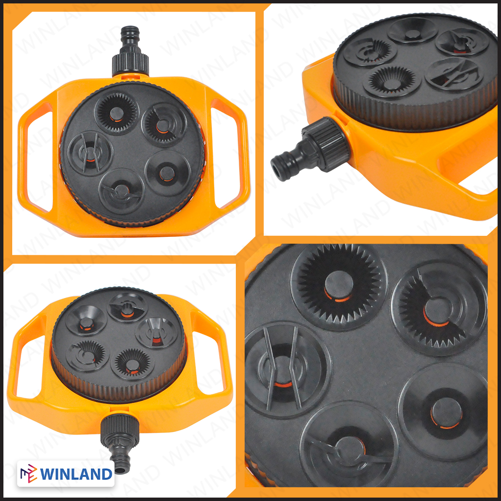 Ingco by Winland 5 in 1 Plastic Turret Sprinkler HPS33061 ING-HT ...