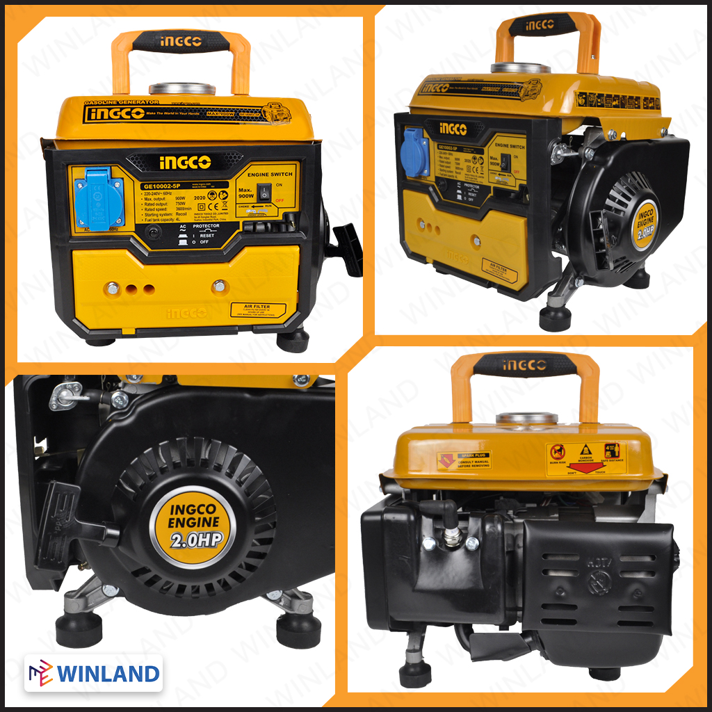 Ingco by Winland Portable Gasoline Generator (900w) 1KVA 2 Stroke ...