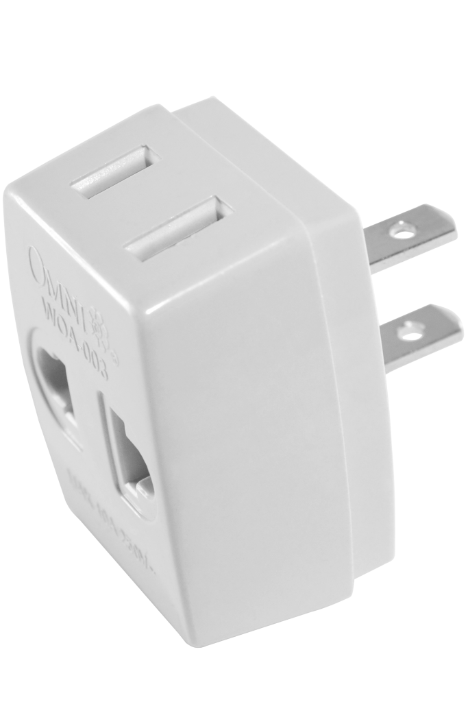 Omni by Winland Octopus Adapter Triple Tap to Flat Pin Plug Adaptor ...