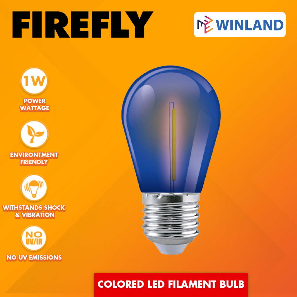 Firefly by Winland Basic Colored LED Filament Bulb 1W E27 SOLD PER ...