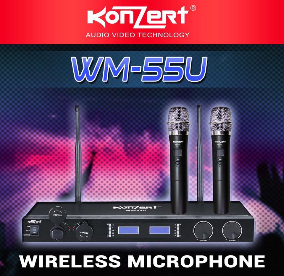 Konzert by Winland WM-55U Dual Channel Mic UHF Wireless Microphone ...