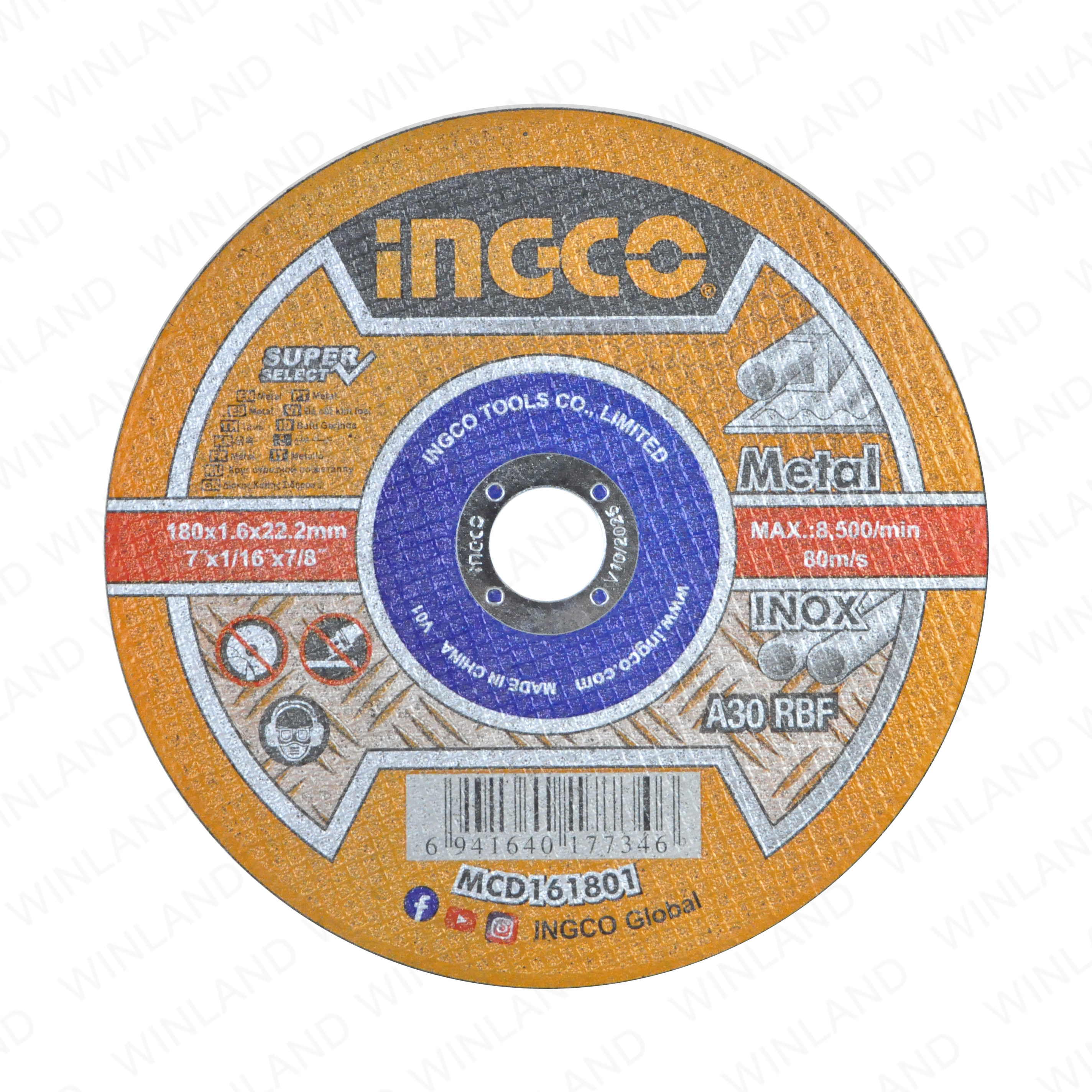 INGCO by Winland Super Select 7-inches Abrasive Metal Cutting Disc ...