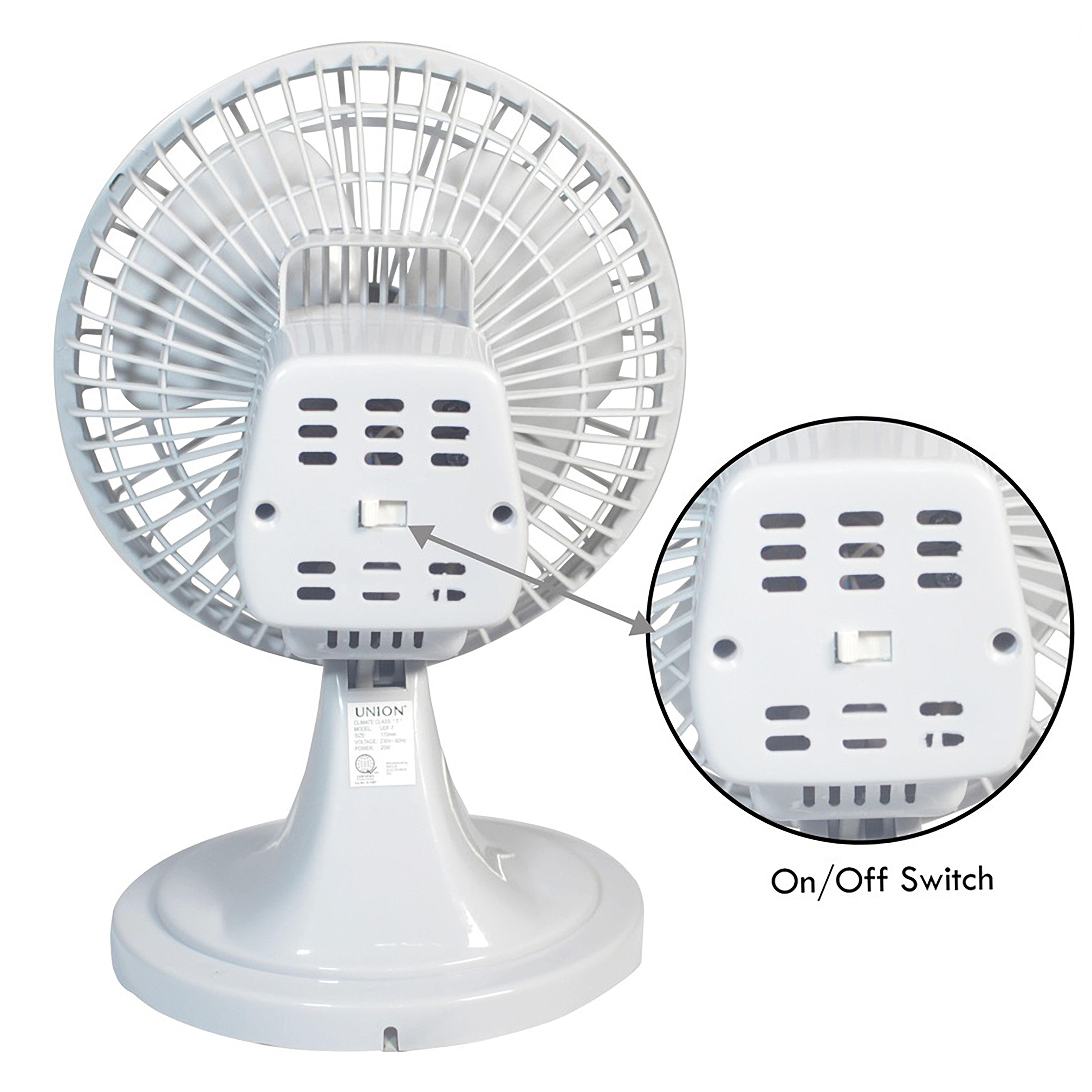 Union by Winland 7inches Portable Personal Desk Fan / Electric Fan UDF ...