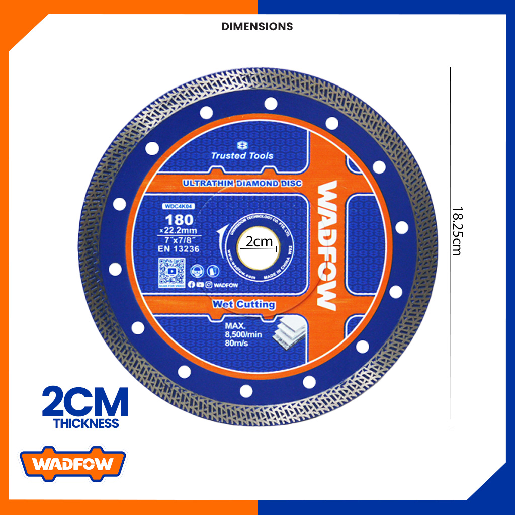 Wadfow by Winland 4inches-9inches Wet & Dry Ultrathin Diamond Disc for ...