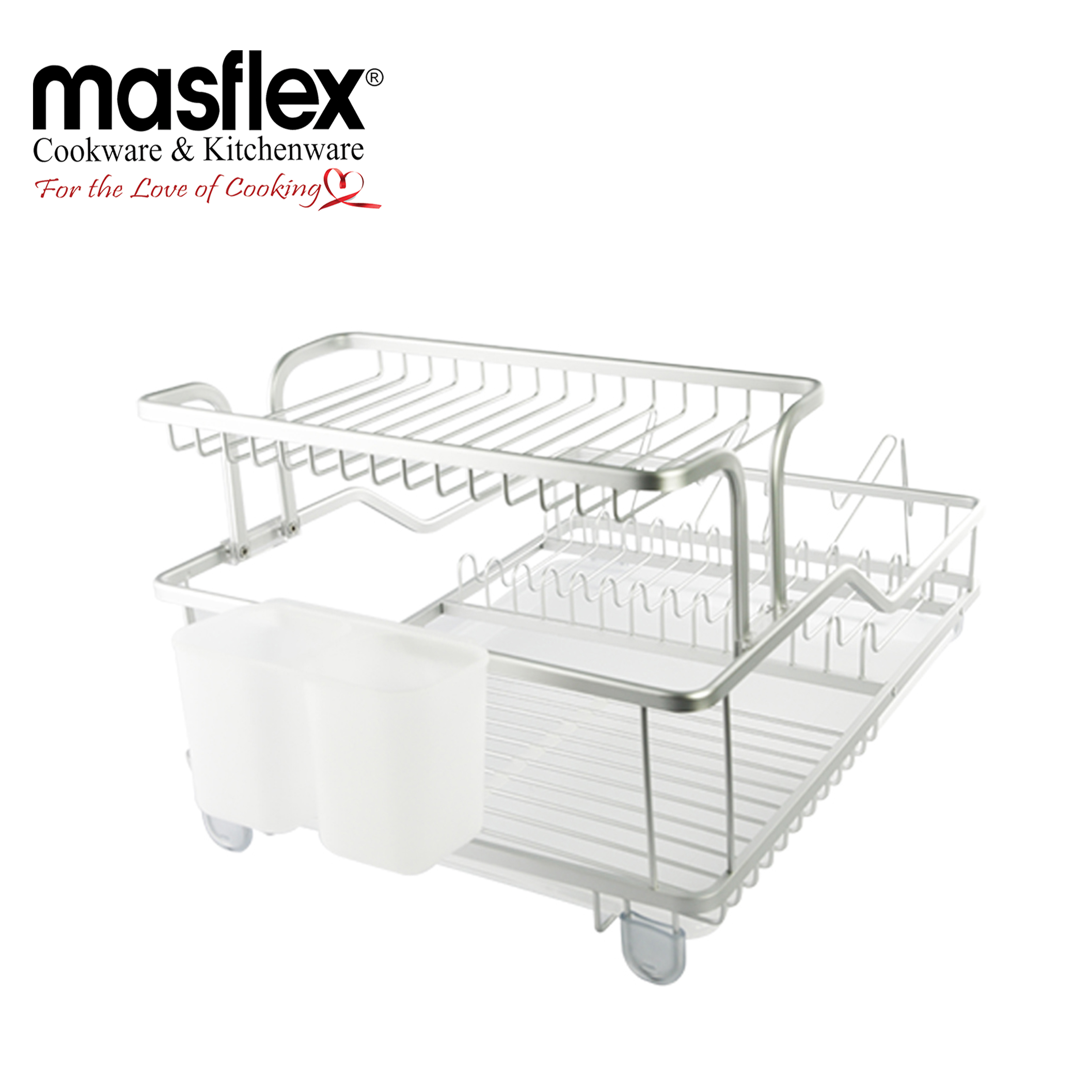Masflex by Winland Dish Drainer Organizer With Extra Glass Tray Made of ...