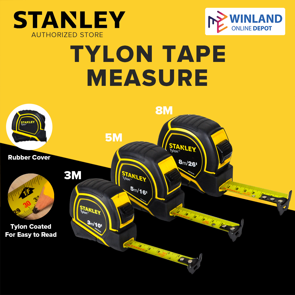 STANLEY by Winland Rubber Cover BI-MAT Measuring Meter Tape Measure ...