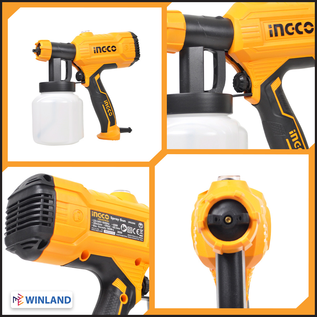 Ingco by Winland Industrial HVLP Electric Paint Sprayer Gun ...