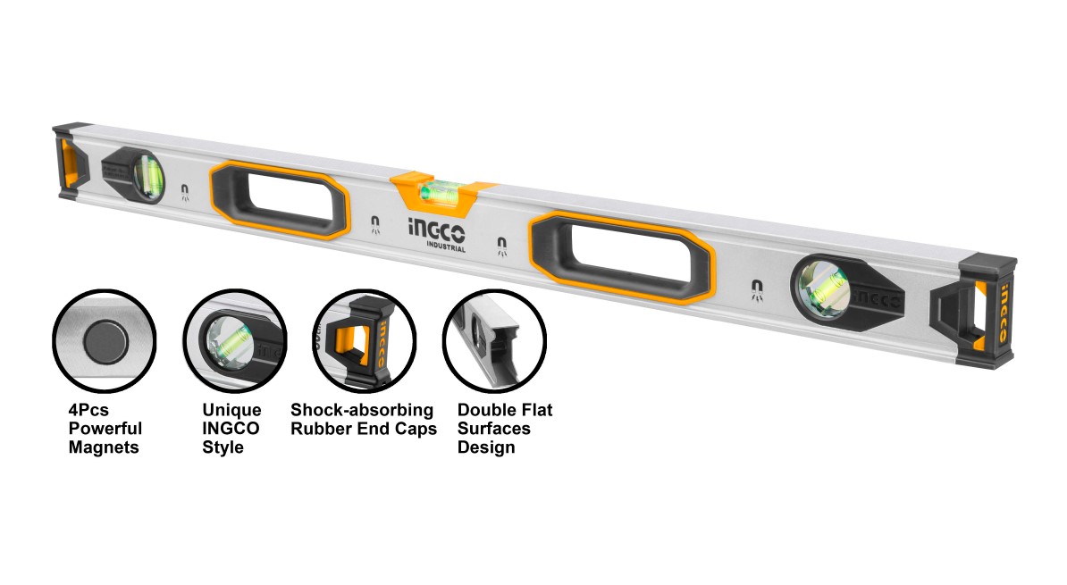 INGCO by Winland Spirit Level w/ Powerful Magnets 80 cm HSL38080M Level ...