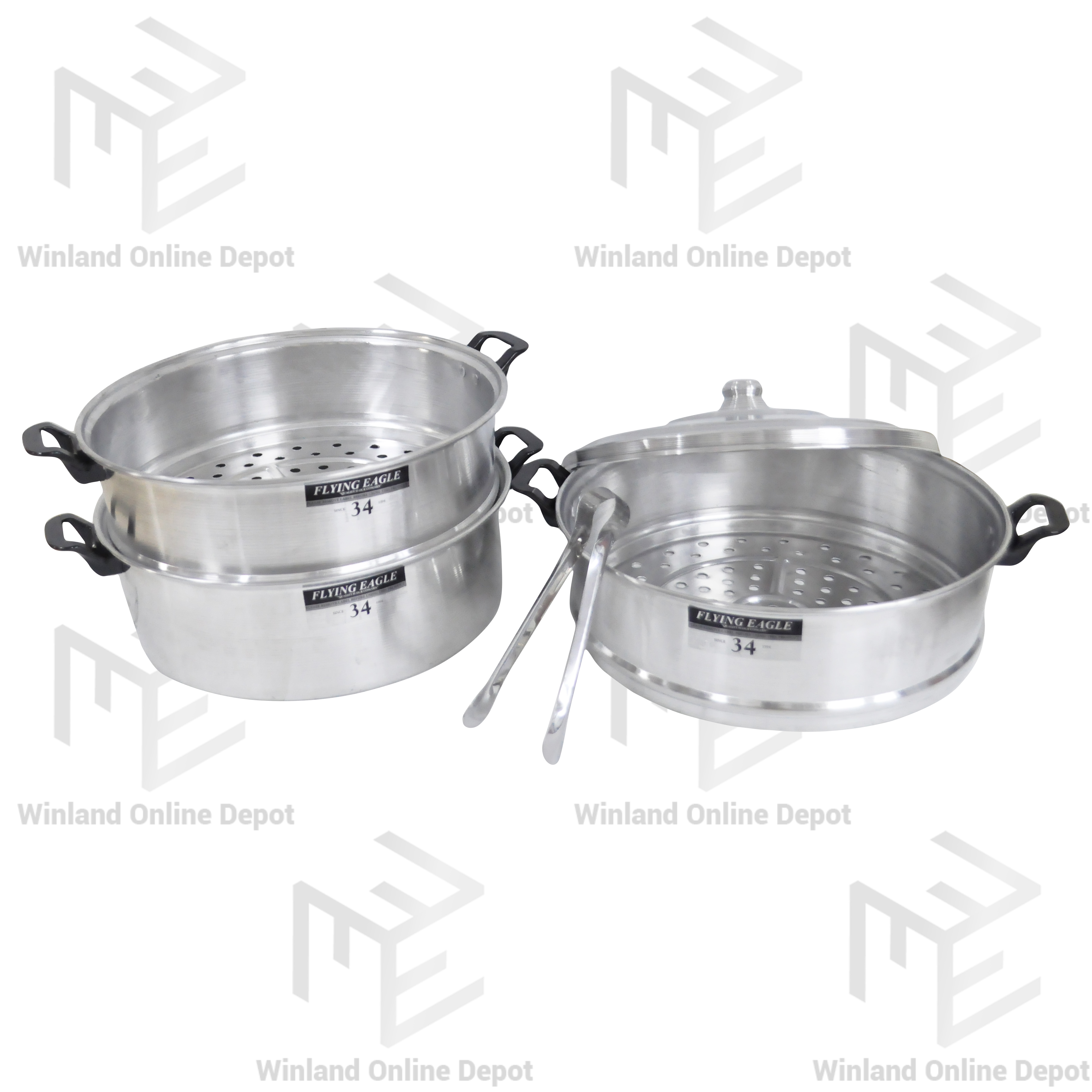 Flying Eagle by Winland Cookware 34cm Three Layer Heavy Duty Steamer ...