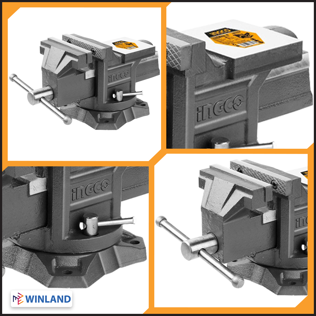 INGCO by Winland Bench Vise 4" with Anvil Tape HBV084 ING-HT | Lazada PH