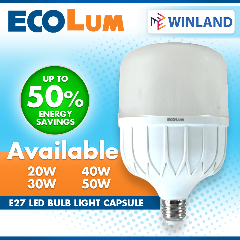 Firefly by Winland Ecolum Super Bright Power Saving 6500K E27 LED Bulb ...