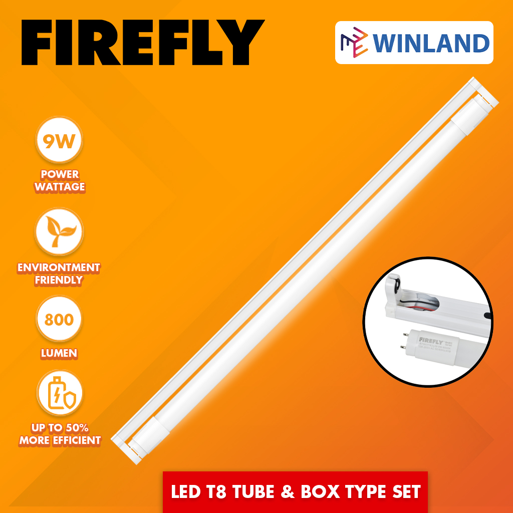 Firefly by Winland T8 Led Tube & Box Type Set 9w LED Lamp EBTS11/DL09 | Lazada PH
