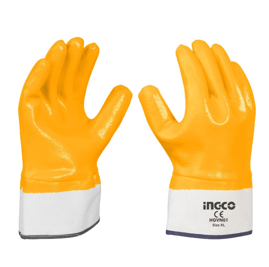 Ingco by Winland Fully Coated in Heavy Nitrile Safety Gloves XL HGVN01 ...