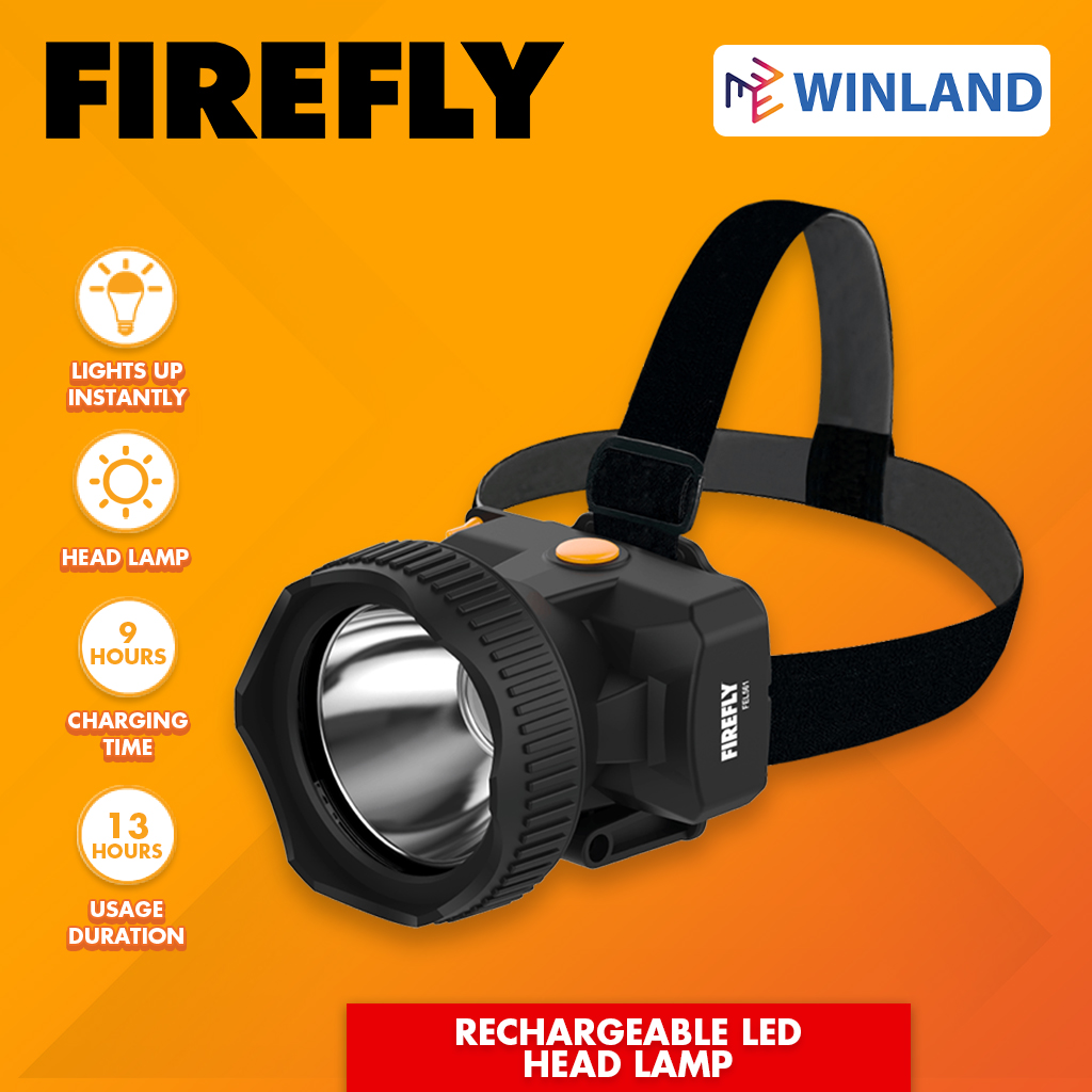 FIREFLY by Winland Rechargeable LED Head Lamp Headlamp Head Light ...