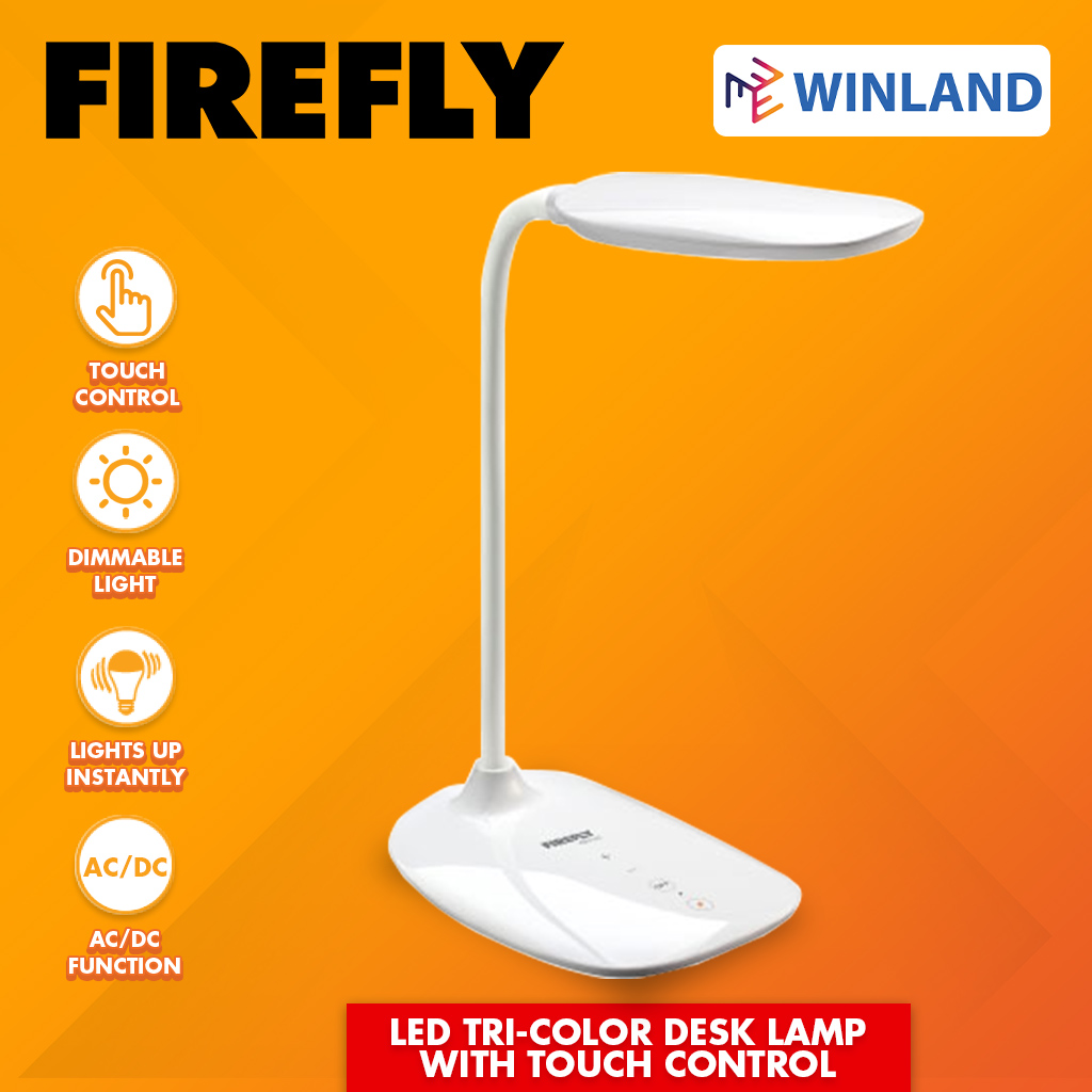 FIREFLY by Winland Multifunction 48 LED Tri-color Desk Lamp with Touch ...