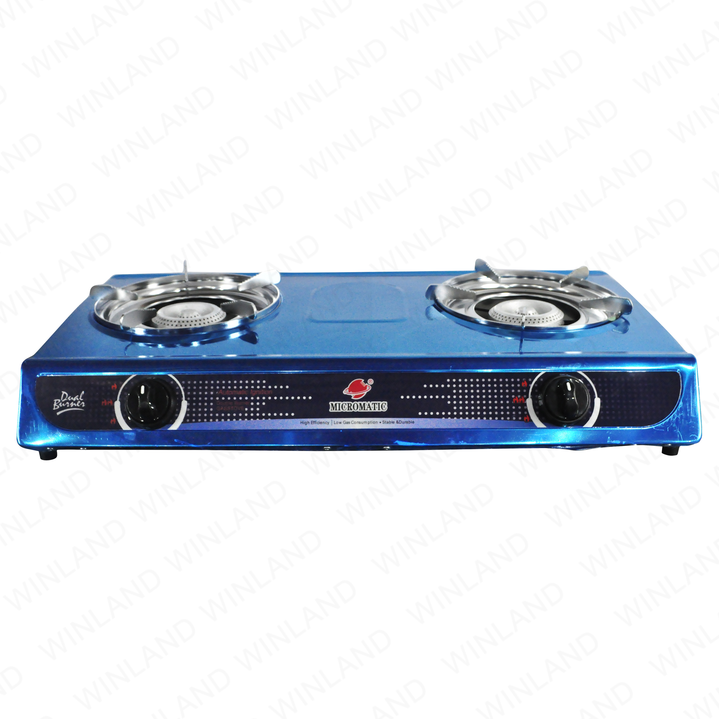 Micromatic by Winland Stainless Steel Body Gas Stove Double Burner ...