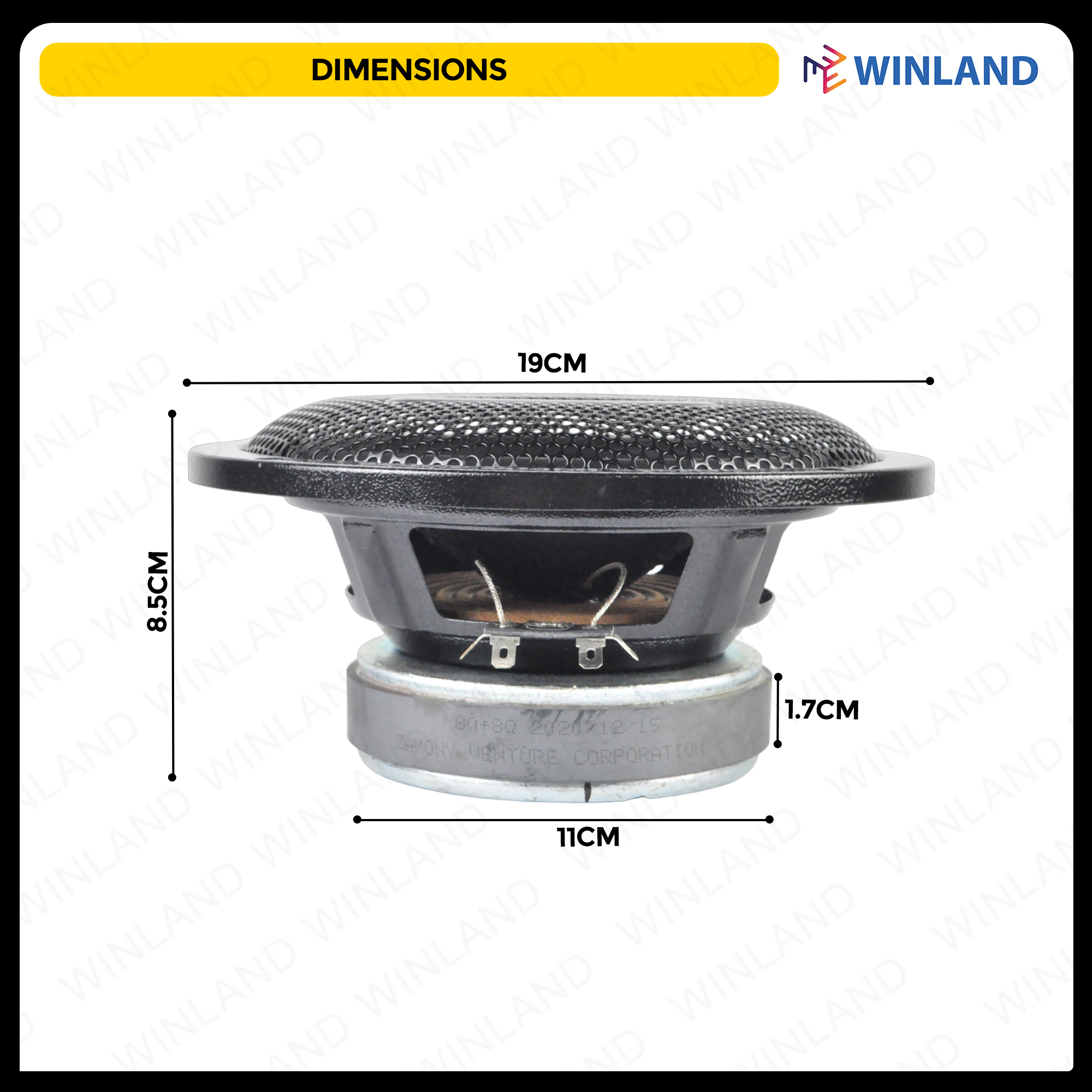 Konzert by Winland 6inch 200 watts Subwoofer Sub woofer Sub-woofer ...