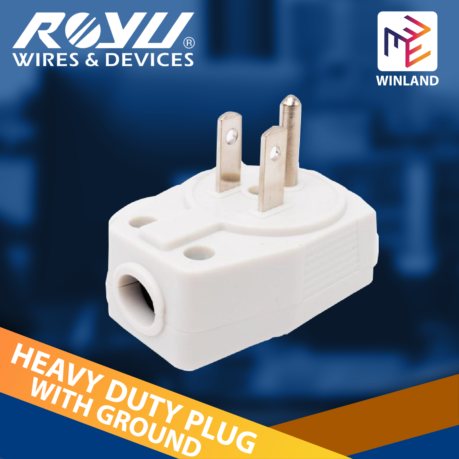 Royu by Winland Heavy Duty Plug with Grounding REDPL108 | Lazada PH