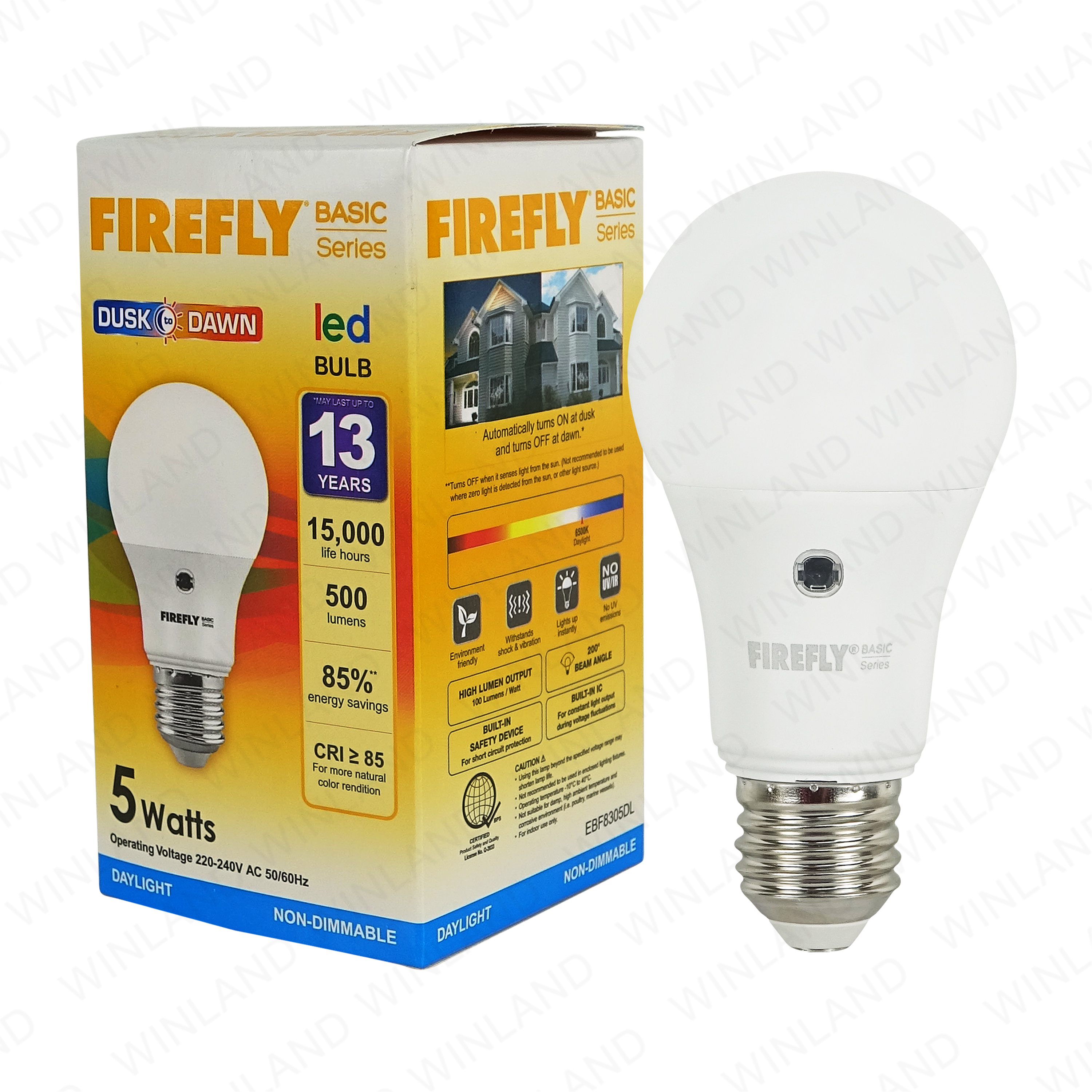 Firefly by Winland Basic Series LED Bulb Dusk to Dawn Functional LED ...
