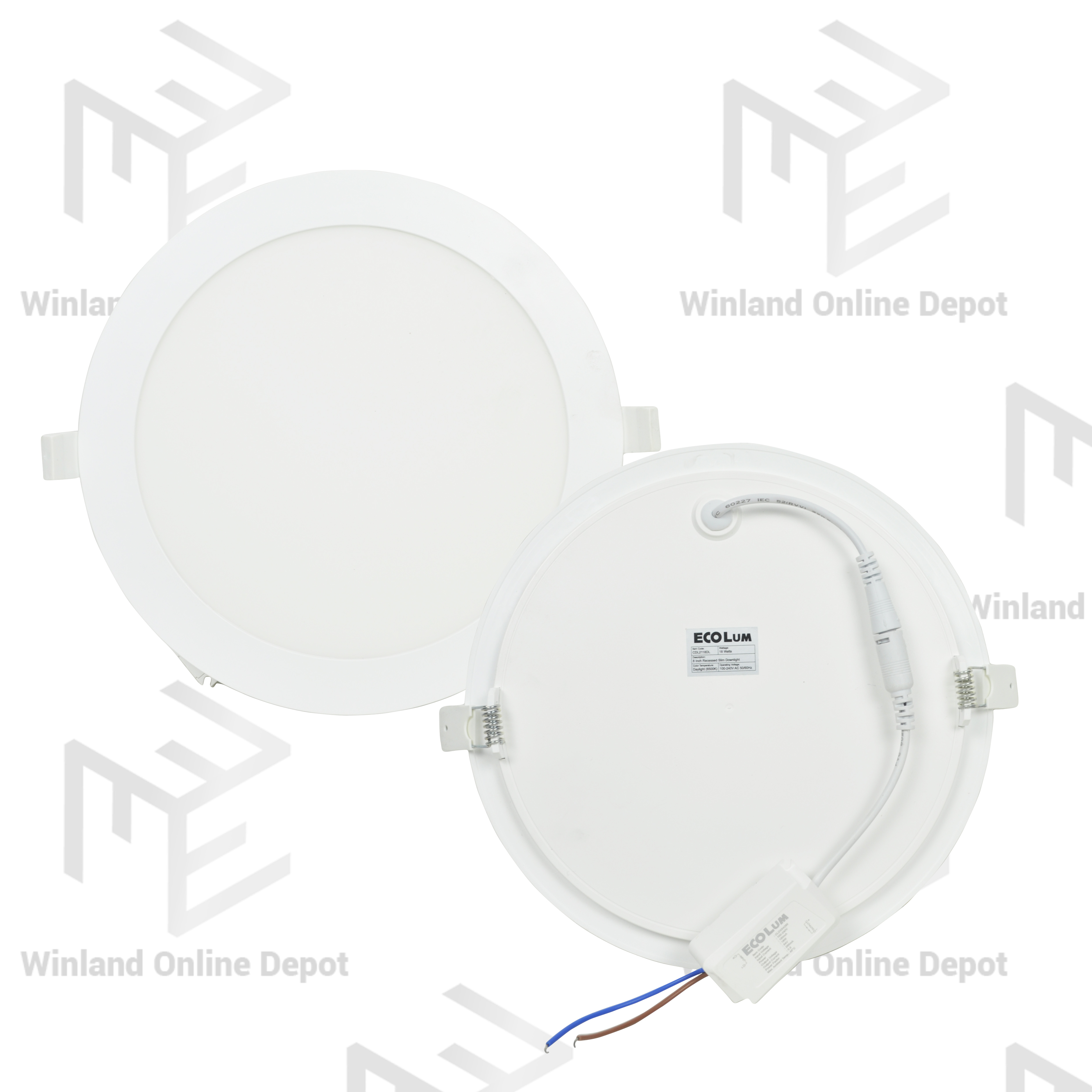 Firefly by Winland ECOLUM 8 inch Recessed Slim Downlight 18watts ...