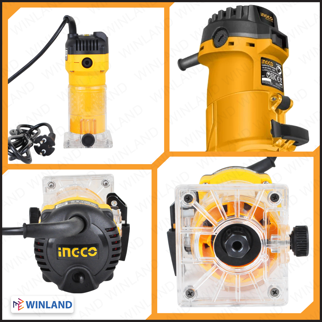 Ingco by Winland Laminate Palm Router Trimmer 600watts with Free 6pcs ...