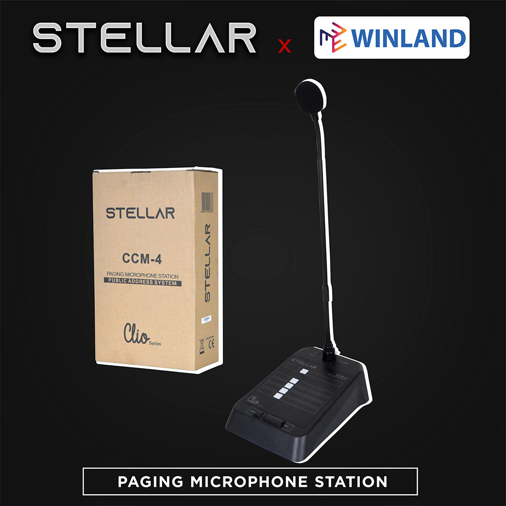 Stellar Clio Series by Winland 4-Zone Paging Microphone Station Public ...