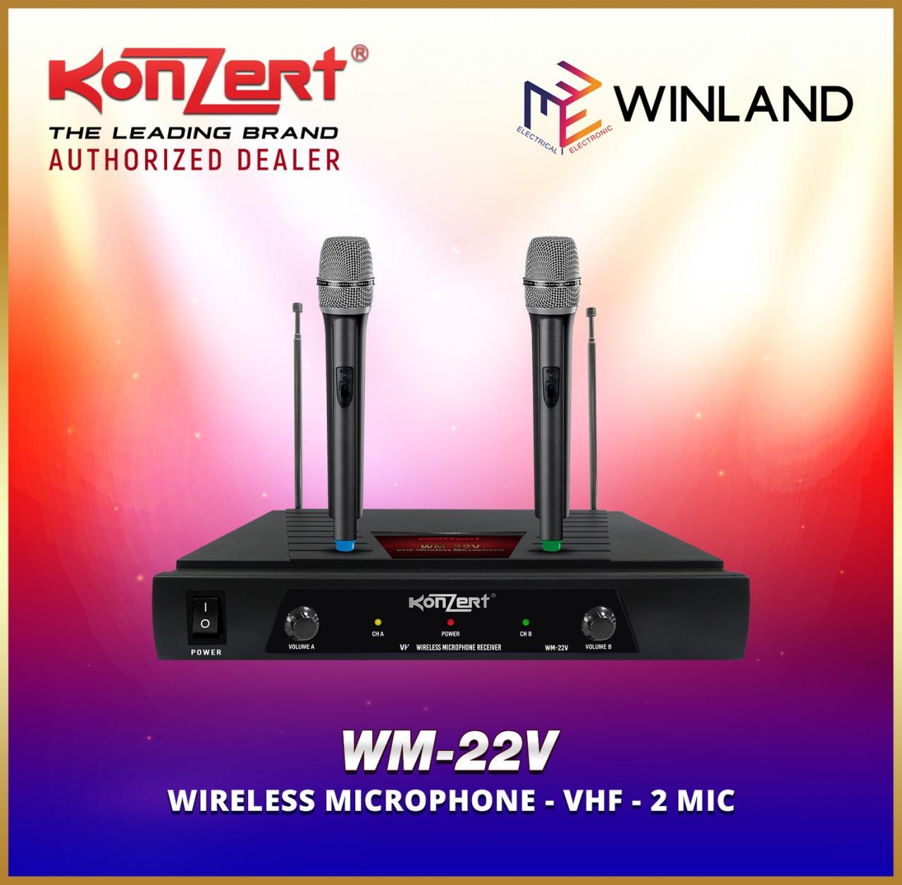 Konzert by Winland WM-22V Dual Professional Wireless VHF Microphone ...