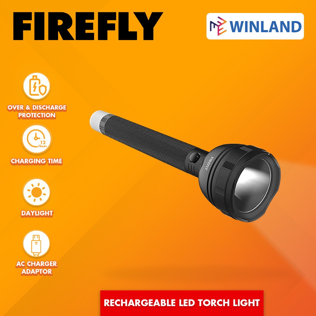 Firefly by Winland Rechargeable LED Torch Light (3.7V 1800mAh / 220 ...