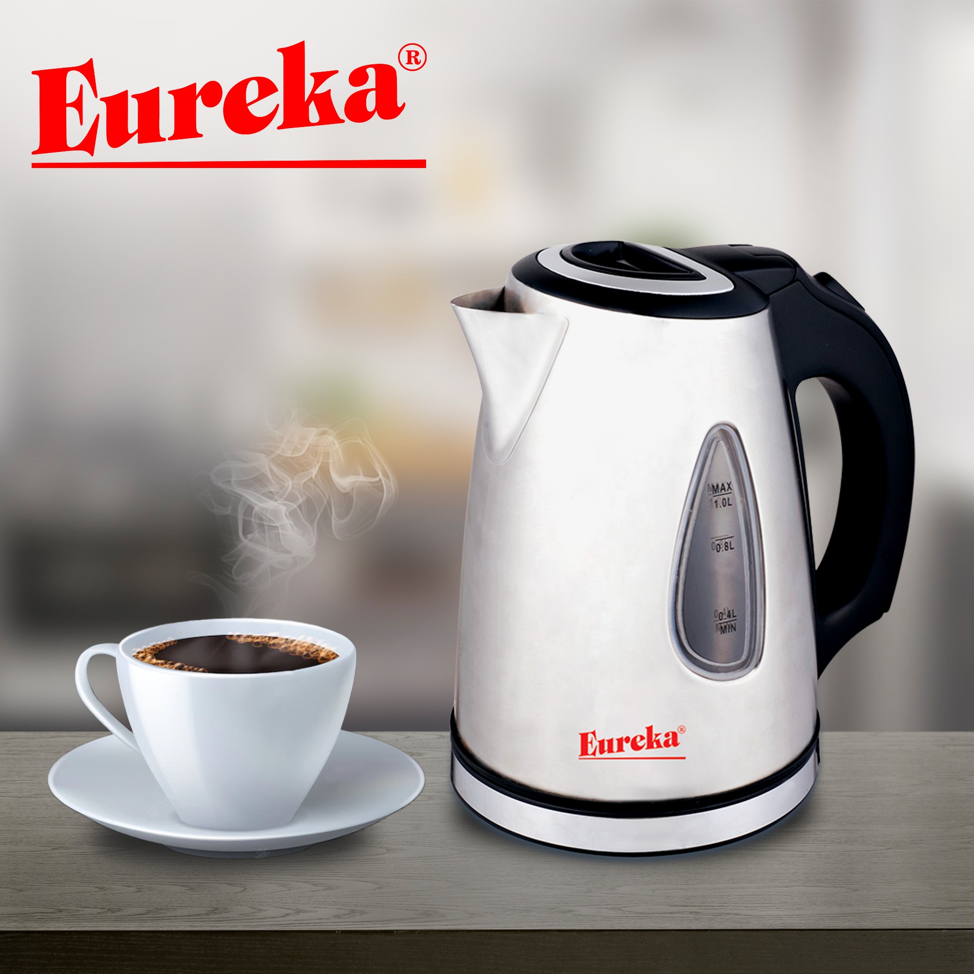 Eureka by Winland Stainless Steel Electric Kettle Water Heater 1500W ...