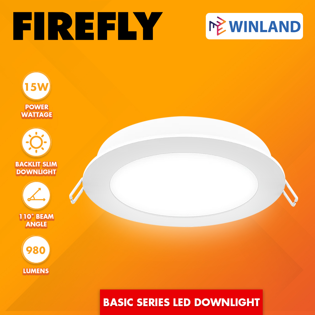 Firefly by Winland Basic Series Backlit Slim LED Downlight 12Watts ...