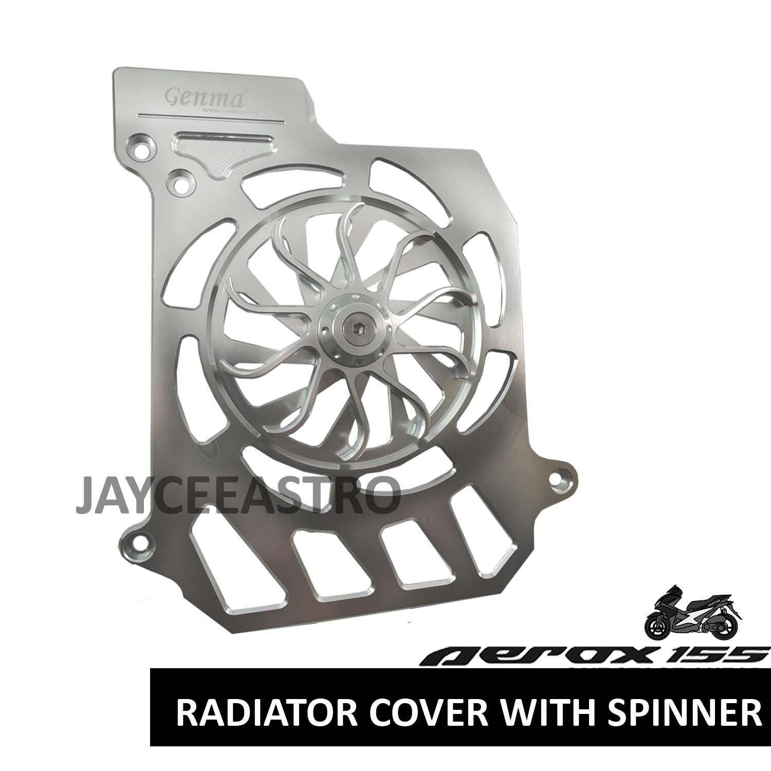 Yamaha Aerox V1 Radiator Cover with Spinner *Silver | Lazada PH