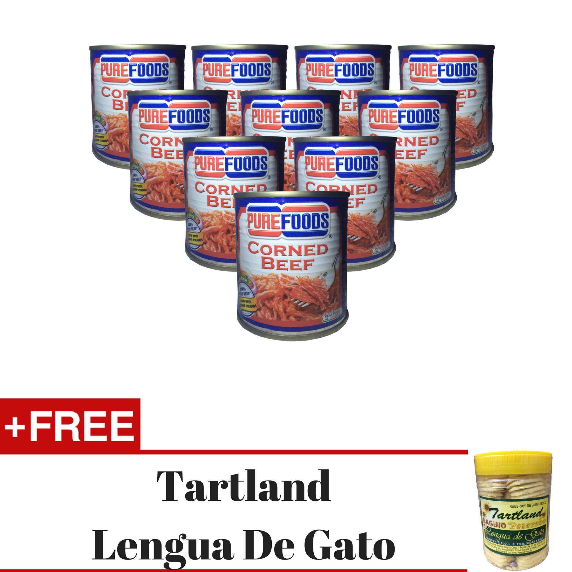 PUREFOODS CORNED BEEF 210 GRAMS (10 PCS) WITH FREE Tartland Lengua De ...