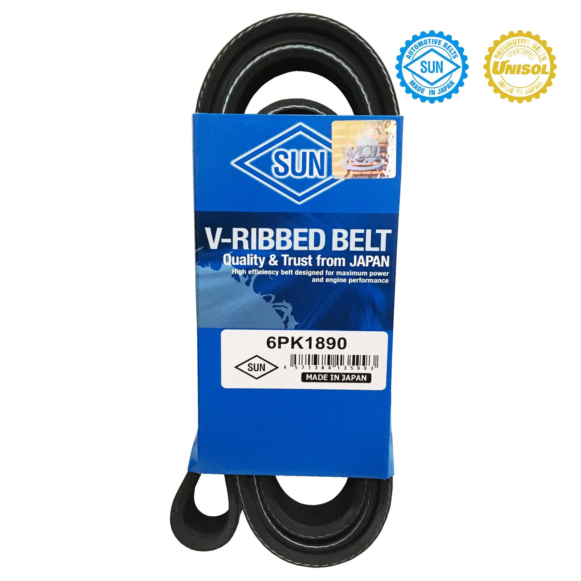 SUN V-Ribbed Belt 6PK1890 for Toyota Corolla Altis 2001-2007 ...