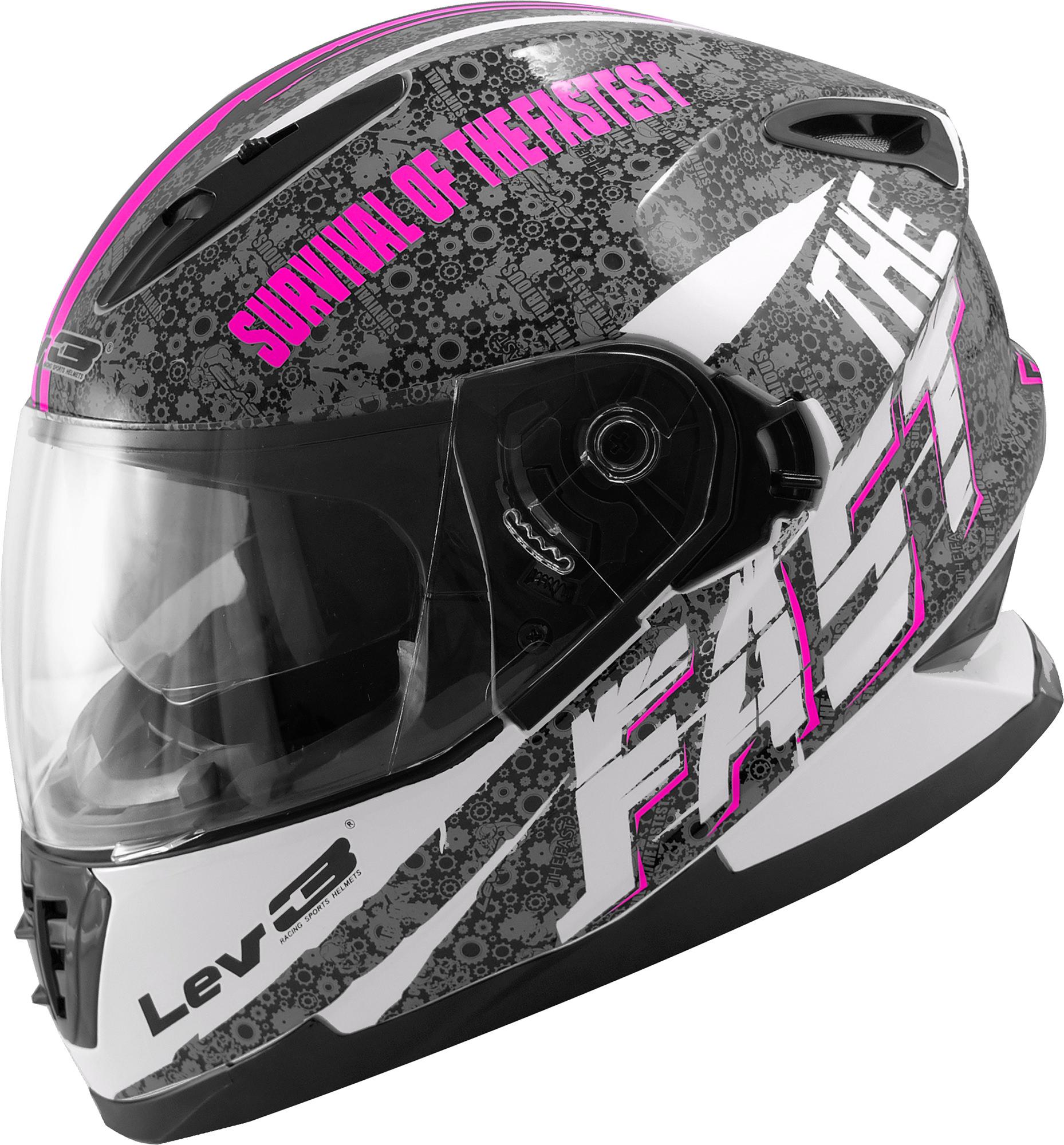 Lev3® BJ-9930 Fast&Furious Motorcycle Helmet - FullFace Dual Visor Lens ...