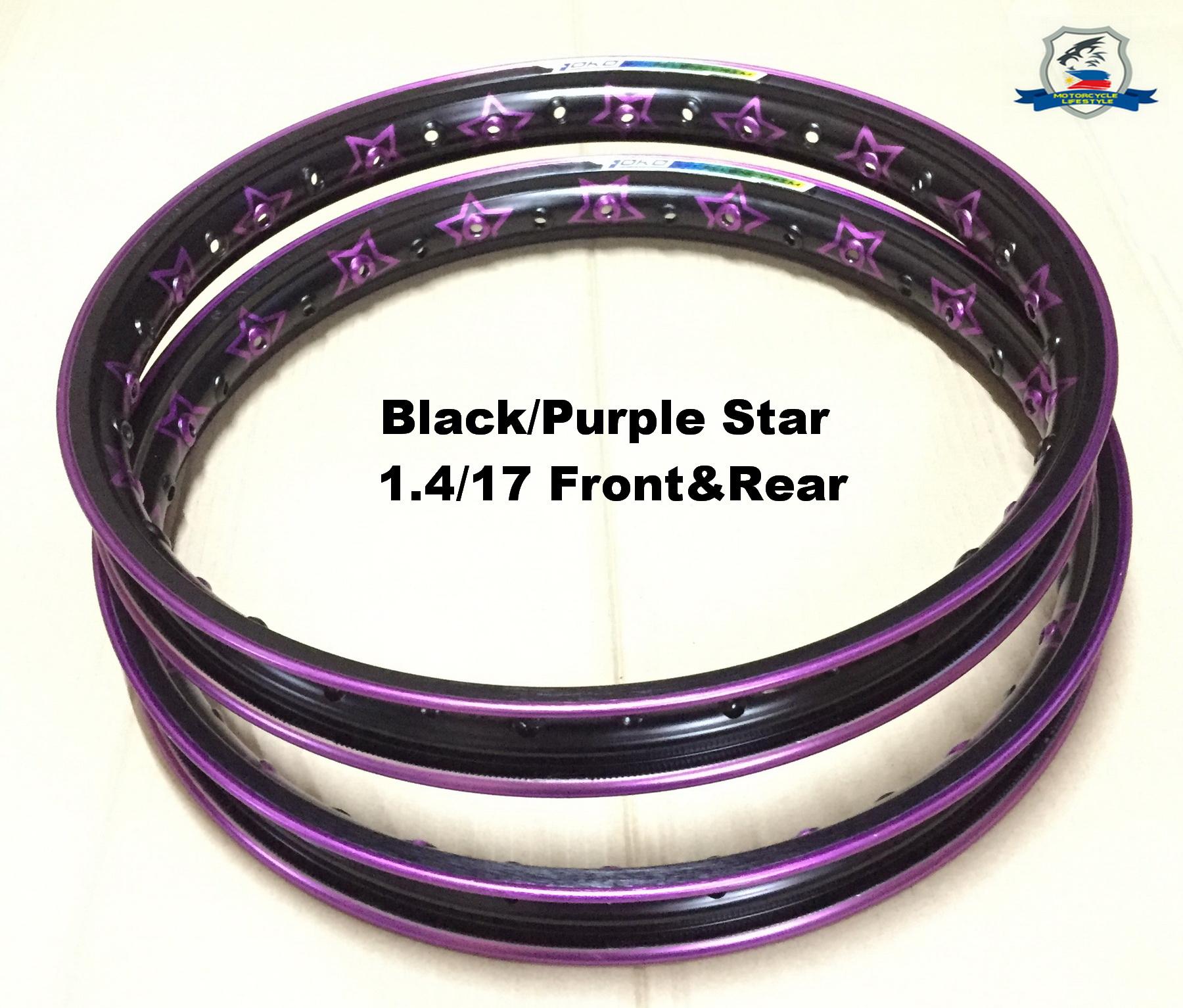 Motorcycle Yoko Ringo Star Rim(Black/Purple Star) | Lazada PH