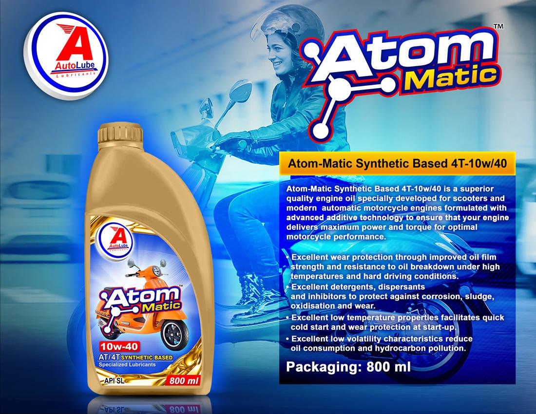 AUTOLUBE Atom-Matic Synthetic Based 4T-10w/40 | Lazada PH