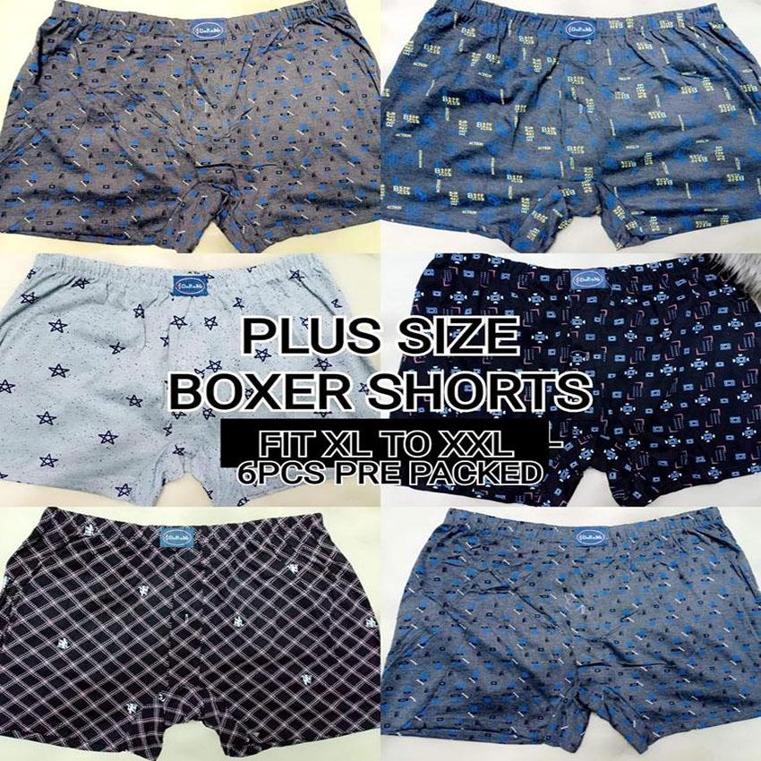 6 Pieces Plus Size Boxer Shorts (Assorted Color) | Lazada PH