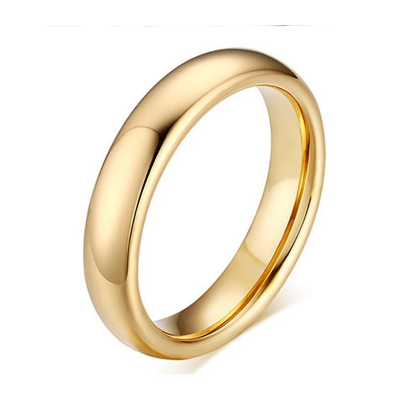 Romantic Wedding Rings For Lover Tungsten Gold Lover Couple Ring For ...