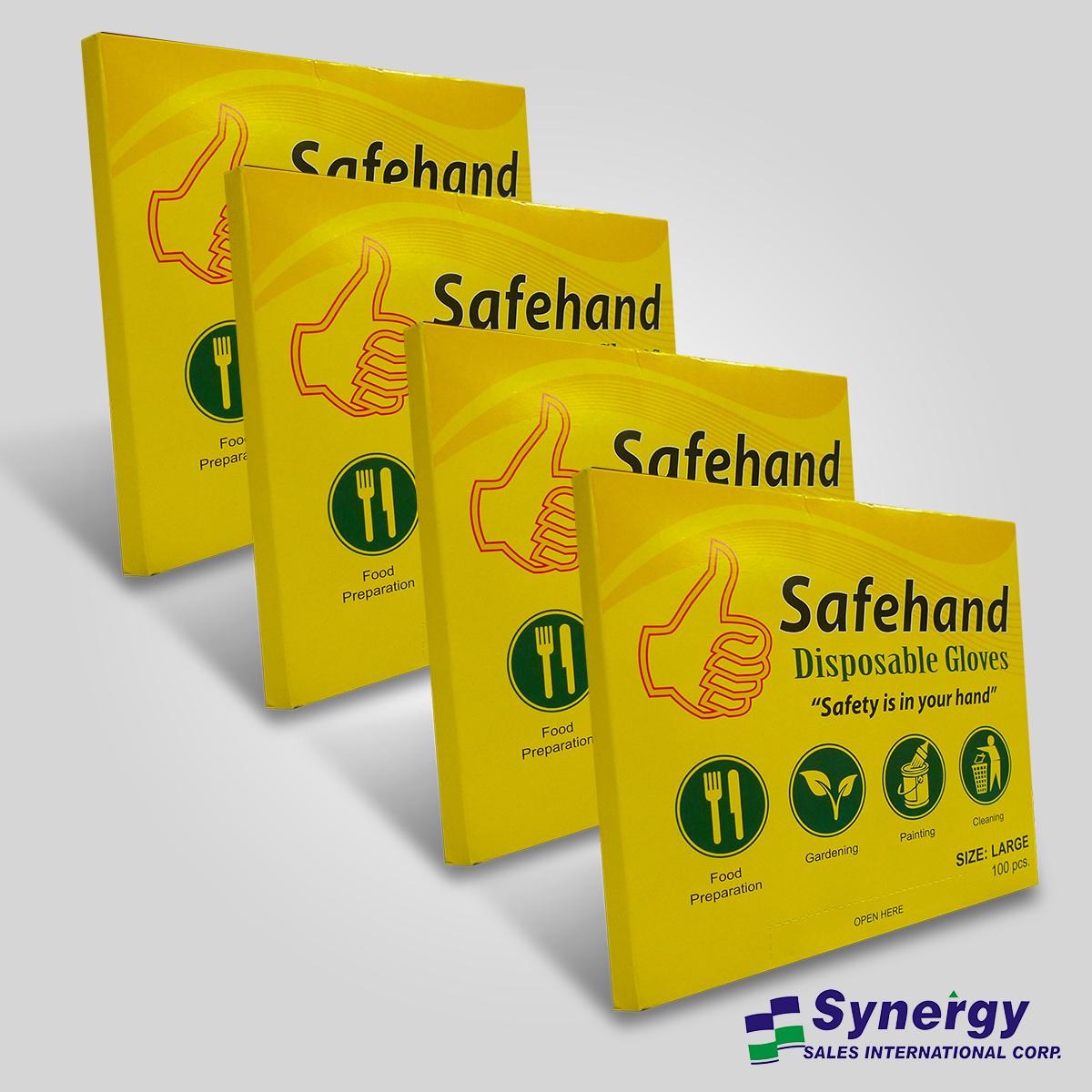 Disposable Plastic Gloves Safehand 400 pcs (4 boxes x 100 pcs) | Lazada PH