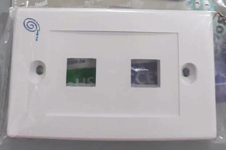 Probest (2pcs) Faceplate Wallplate 2 gang Duplex Dual Taiwan Made High ...