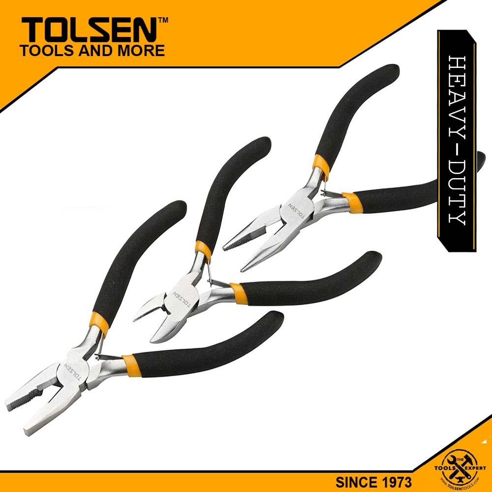 TOLSEN 3pcs Mini Plier Set [ONLINE EXCLUSIVE] (4.5") 10038 Combination ...