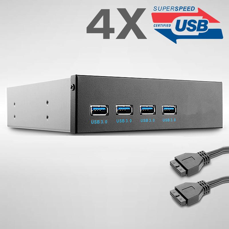 4-Port USB 3 5.25" Front Panel Hub for PC | Lazada PH