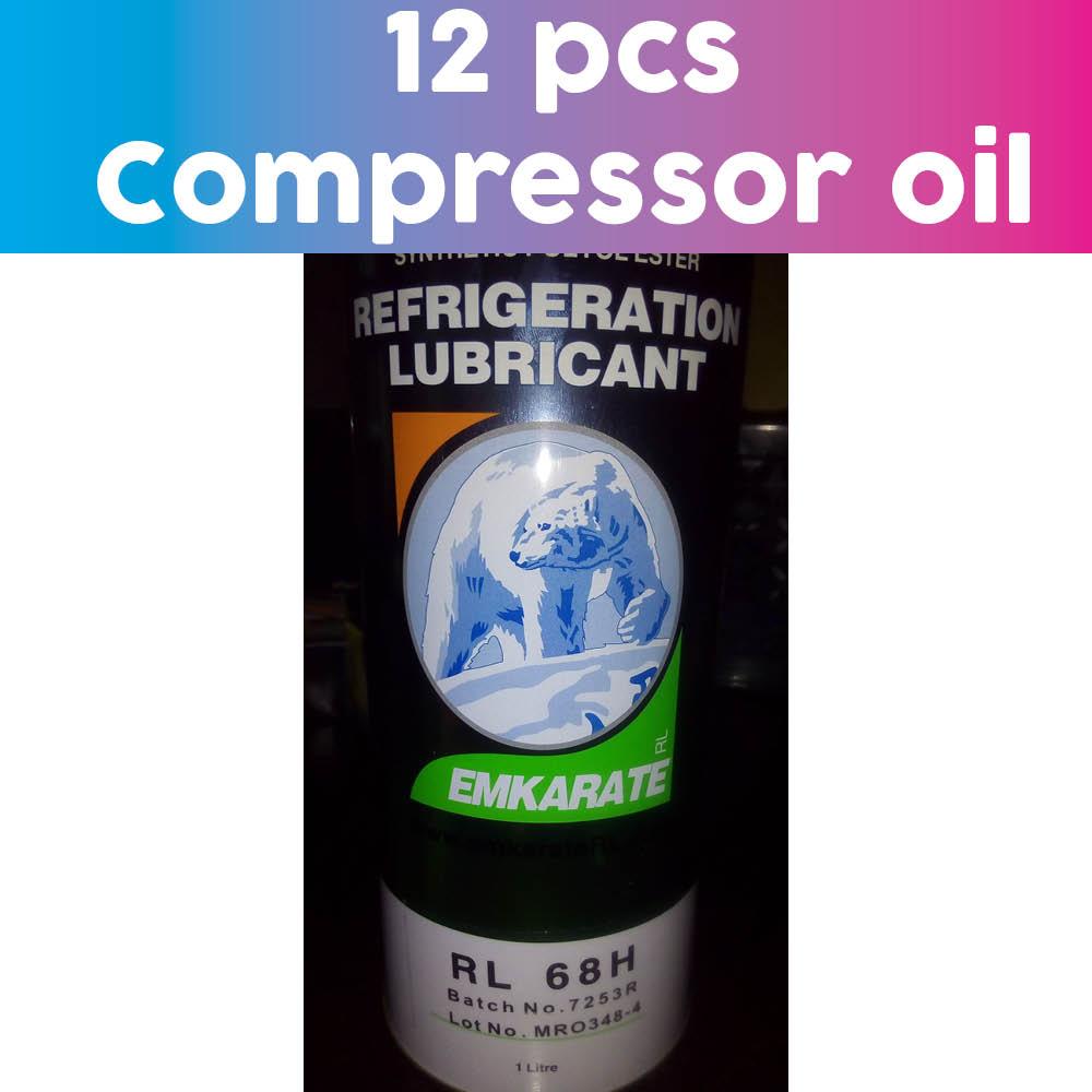 EMKARATE RL-68H -12 pcs (1 liter per pc) of Refrigerant oil, compressor ...
